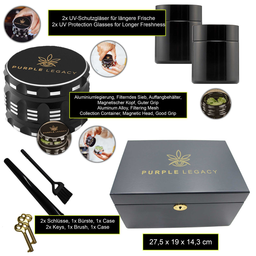 Stash Box, Grinder, Kiffer Box oder Kiffer Zubehör | PURPLE LEGACY ...